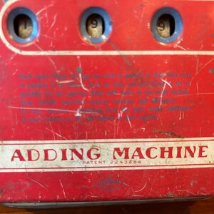 1950's Red & Blue Wolverine Adding Machine - Retro Tin Toys Vintage - Etsy
