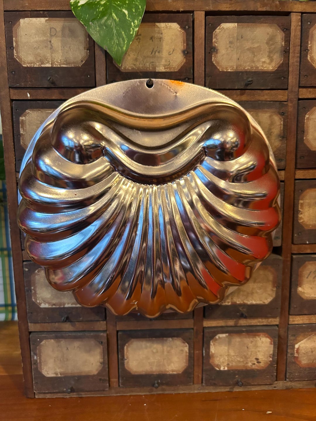 Vintage Copper Seashell Scallop Mold Cake Jello Hanging Wall Kitchen ...
