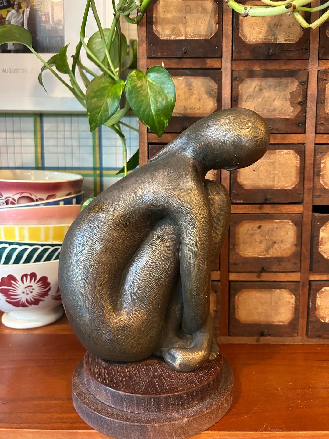 Alva Museum Replica 1960 of meditating Girl by - Etsy