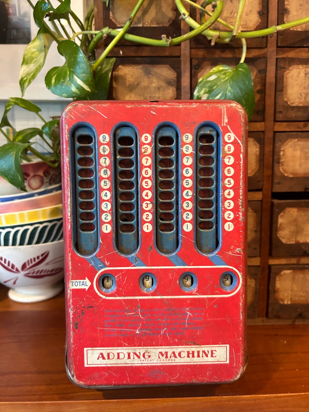 1950's Red & Blue Wolverine Adding Machine - Retro Tin Toys Vintage - Etsy