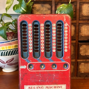 1950's Red & Blue Wolverine Adding Machine - Retro Tin Toys Vintage - Etsy