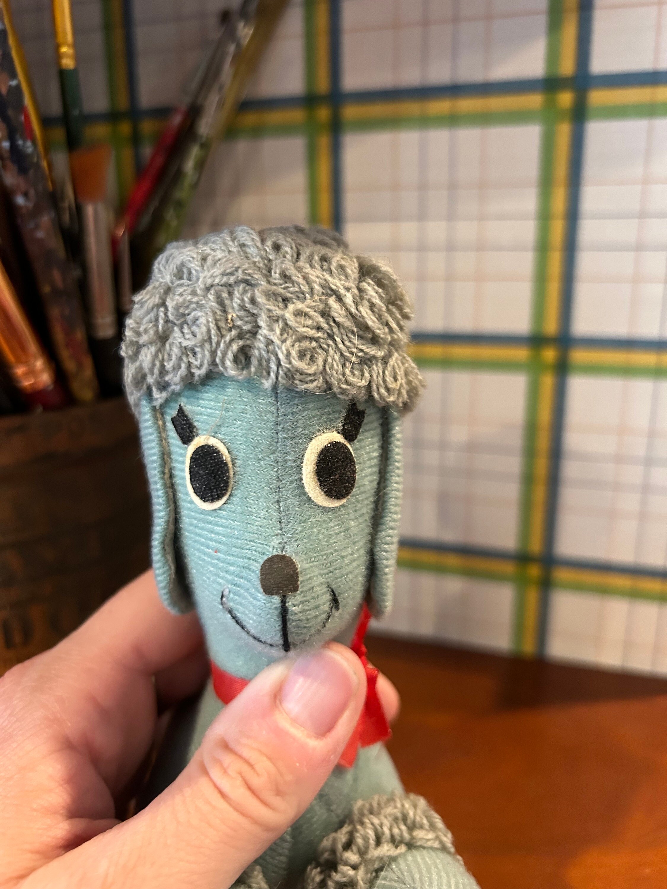 1960's Pale Blue Poodle Dog Figure Stuffed Animal - Etsy