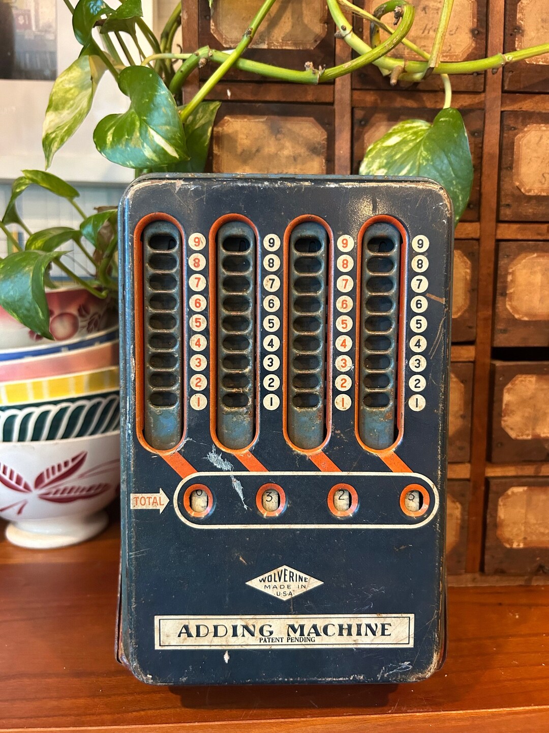 1950's Blue & Red Wolverine Adding Machine - Retro Tin Toys Vintage - Etsy