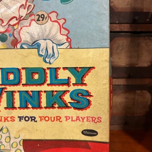 Vintage 50's Tiddly Winks Game With Amazing Graphic Box by Whitman - Etsy
