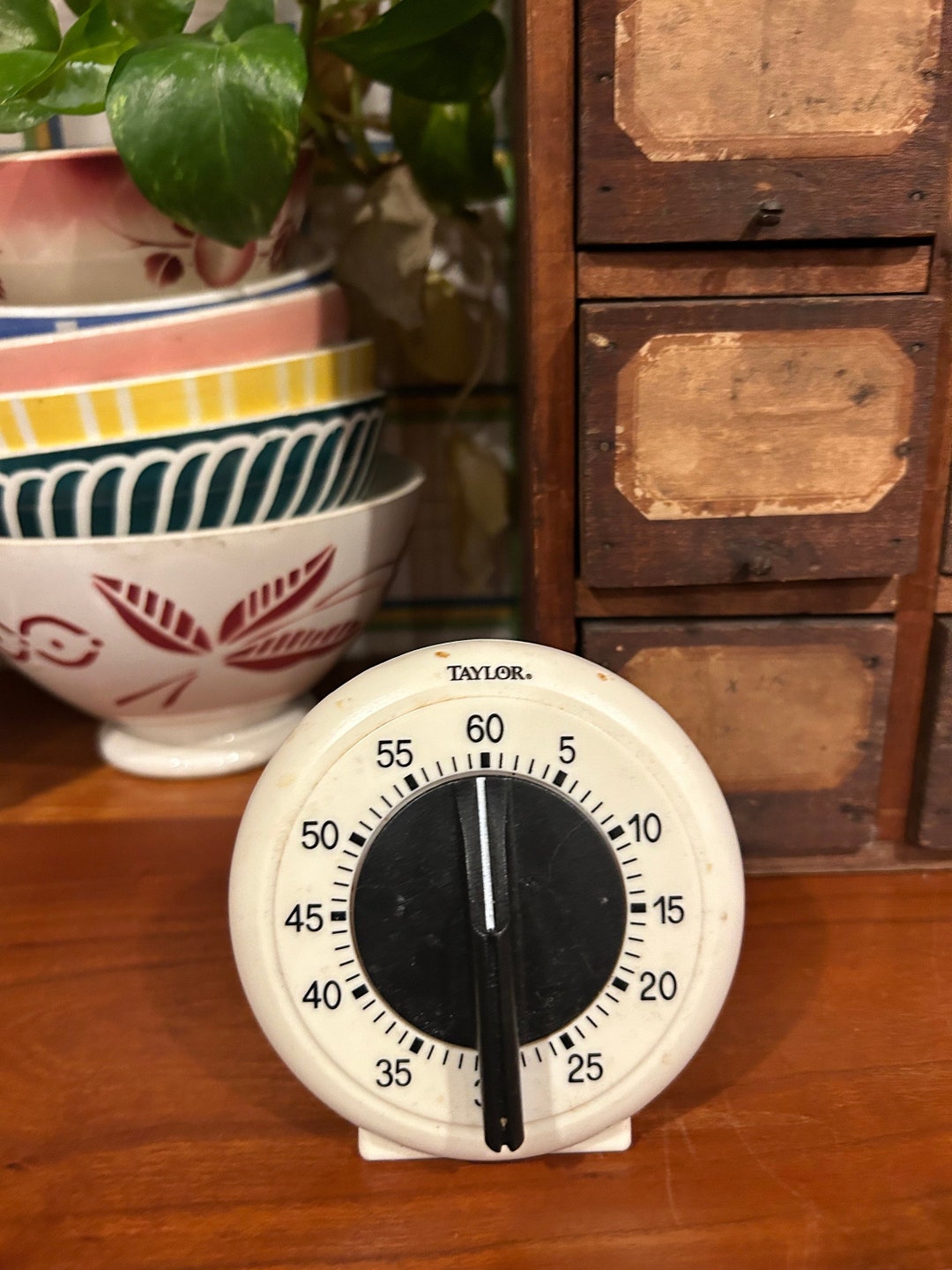 Vintage Taylor Kitchen Timer Black and White Retro - Etsy