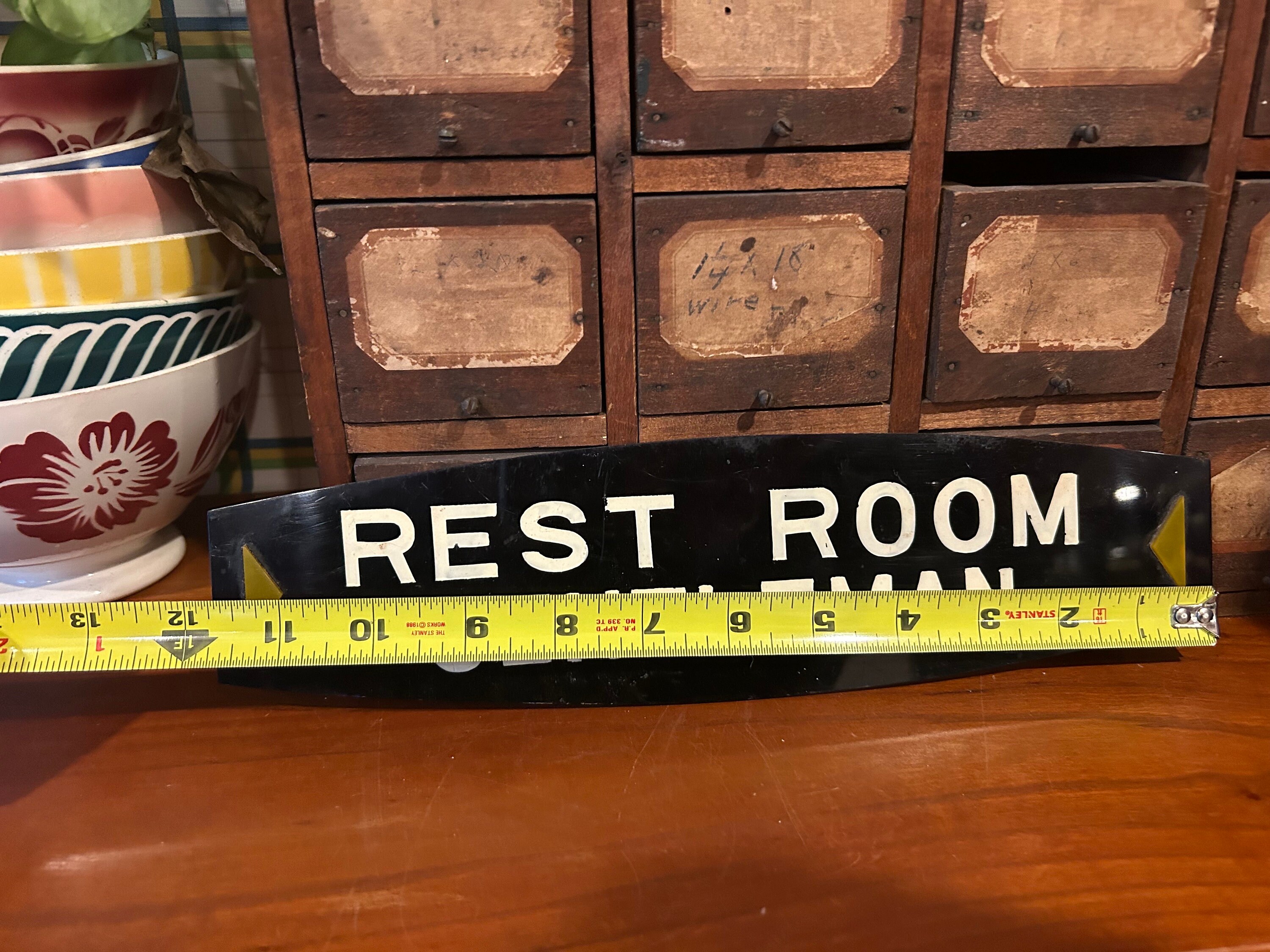 Art Deco Blue Plexi Restroom Gentleman Sign - Etsy