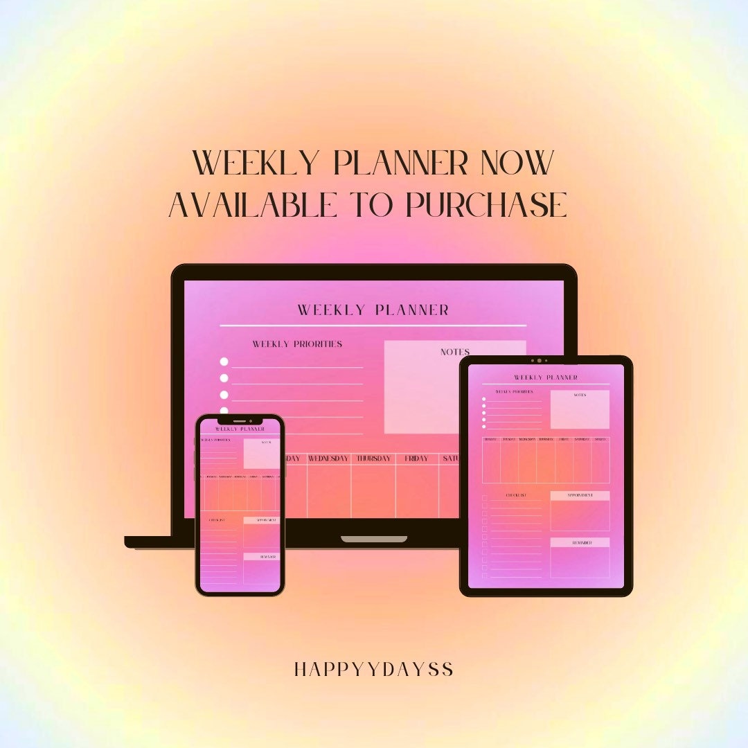 Weekly Digital Planner for Goodnotes, Notability, iPad & Tablet | ADHD ...