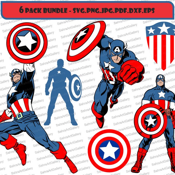 Captain America Svg - Etsy
