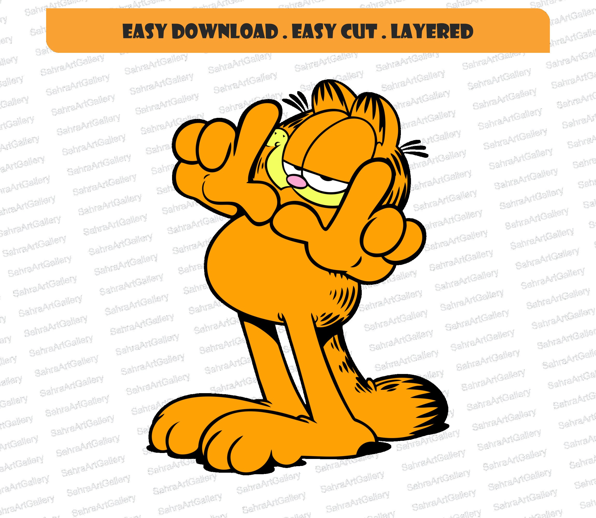 Garfield Svg Garfield Svg High Quality Layered Files Svg - Etsy Canada