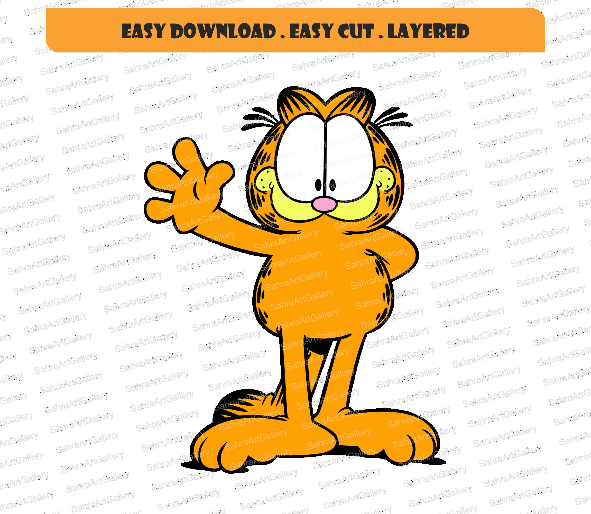 Garfield Svg Garfield Svg High Quality Layered Files Svg - Etsy Canada