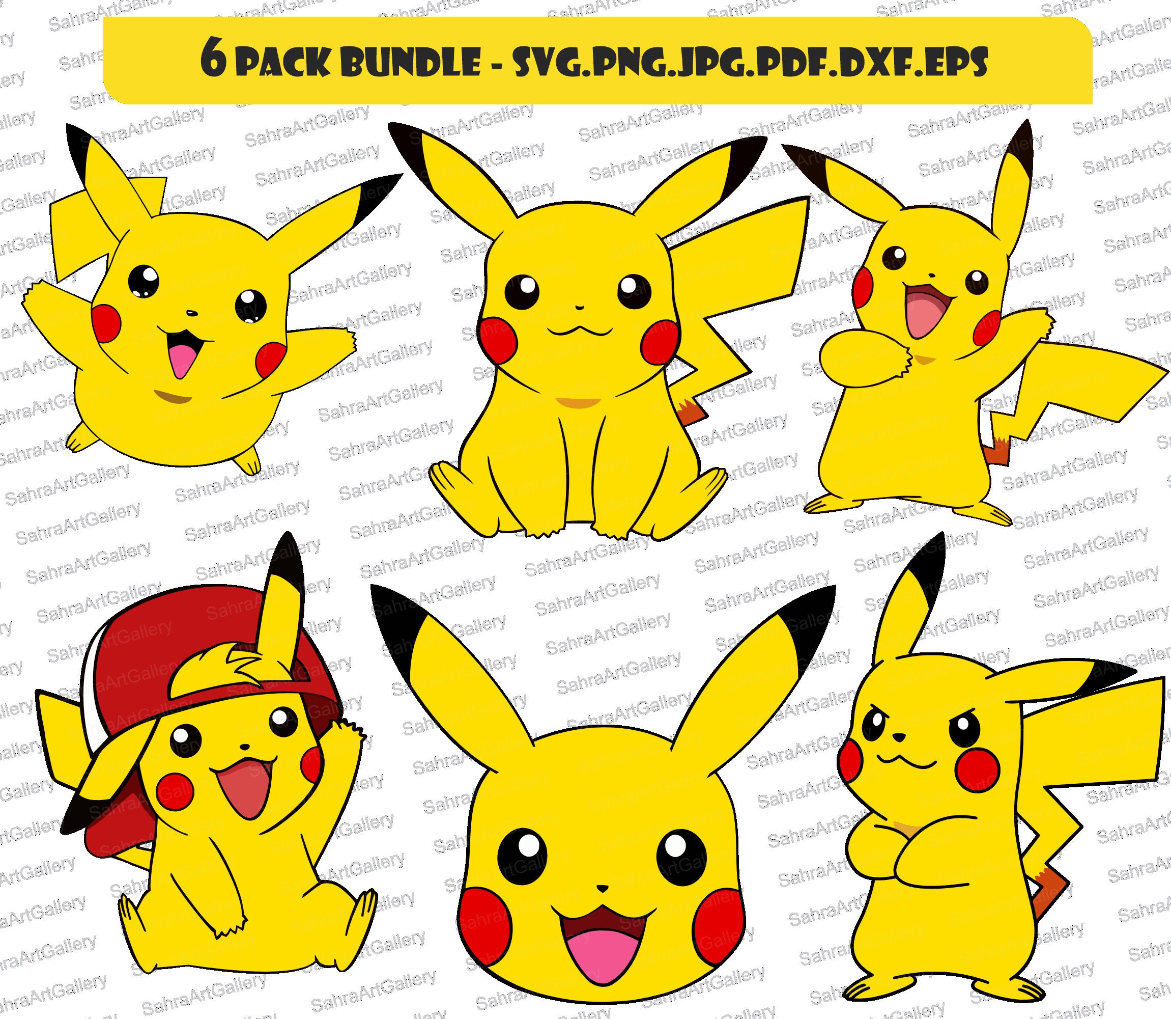 Pikachu Svg Pokemon Svg High Quality Layered Files Svg - Etsy