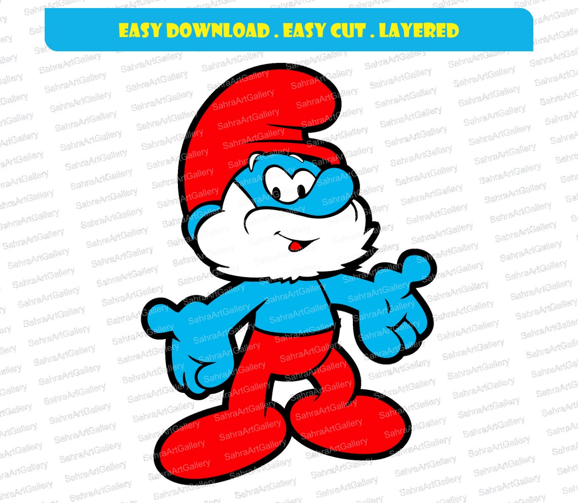 Smurf Svg Smurfette Svg High Quality Layered Files Svg - Etsy Canada
