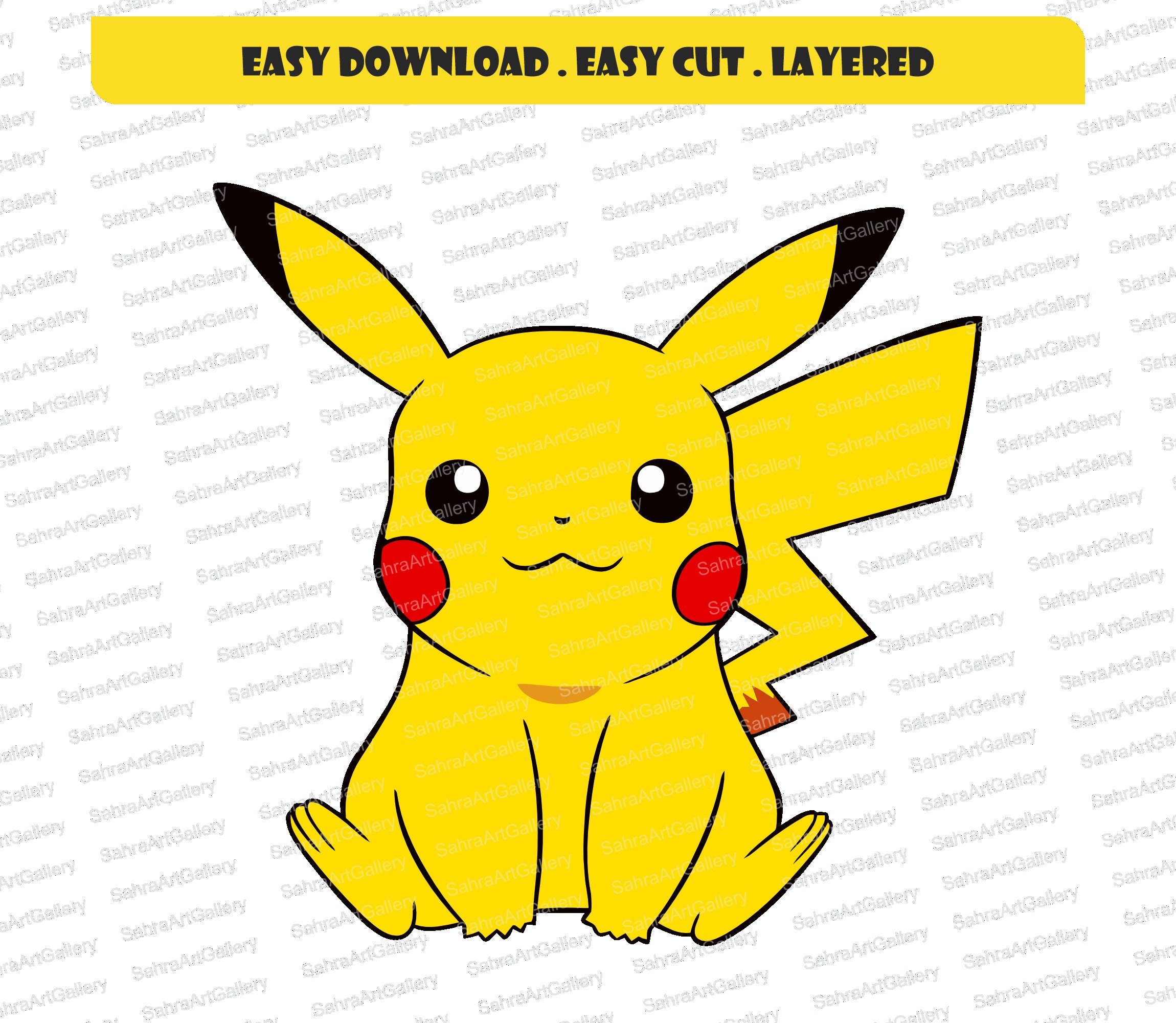 Pikachu Svg Pokemon Svg High Quality Layered Files Svg - Etsy Singapore