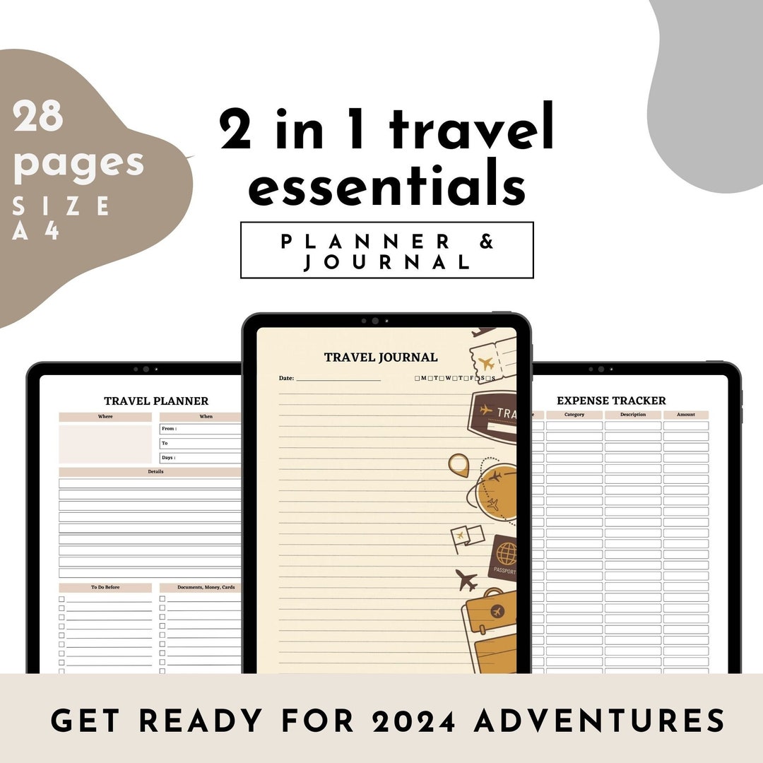 2024 Vacation Planner Plan Your Adventures Travel Itinerary, Packing ...