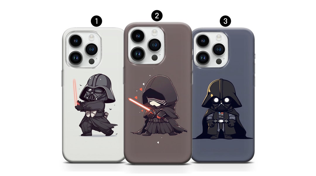 Star Luke Phone Case, Darth Cartoon Vader Cute Funny Cover iPhone 16 15 ...