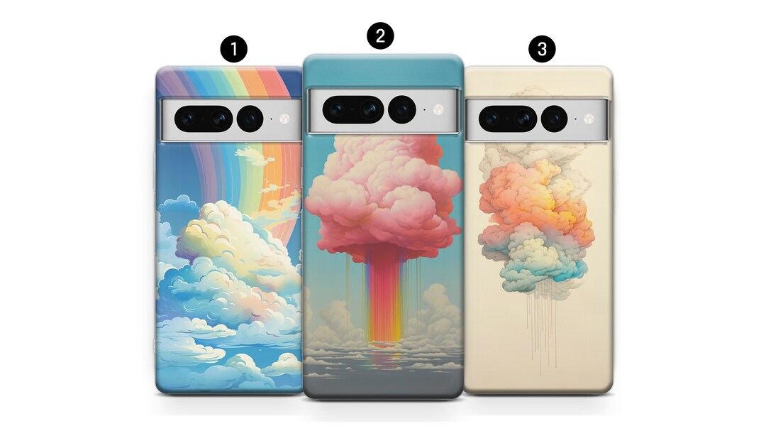 Rainbow Cloud Case, Colorful Clouds Sky Art Cover for Google Pixel 7A ...