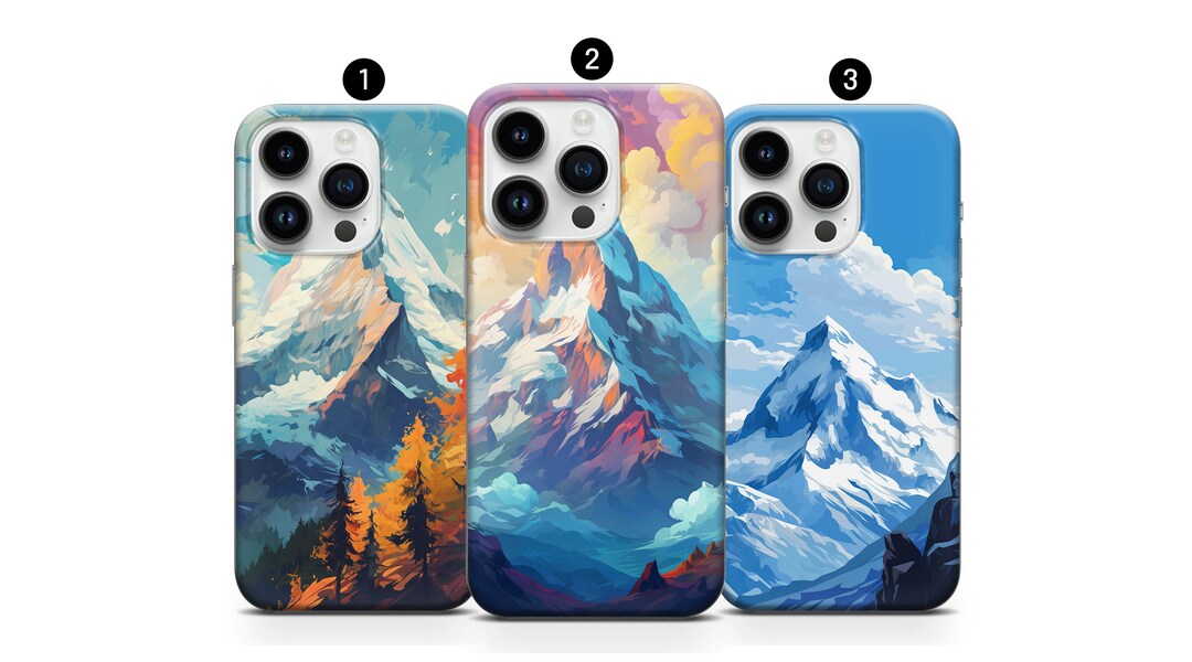 Impressionism Mountain Phone Case Landscape Cover Iphone 15 14 Pro Max
