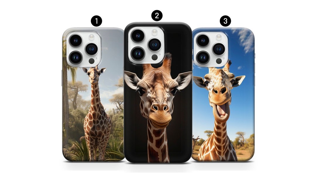 Cute Giraffe Phone Case, Savannah Animal Cover iPhone 15 14 Pro Max 13 ...
