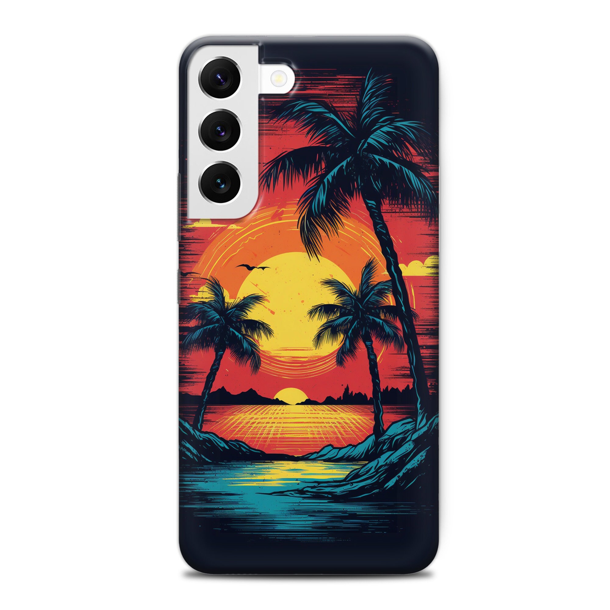 Beach Sunset Phone Case, Palm Tree Cover 15 14 Pro Max 13 12 11 XR XS 6 ...