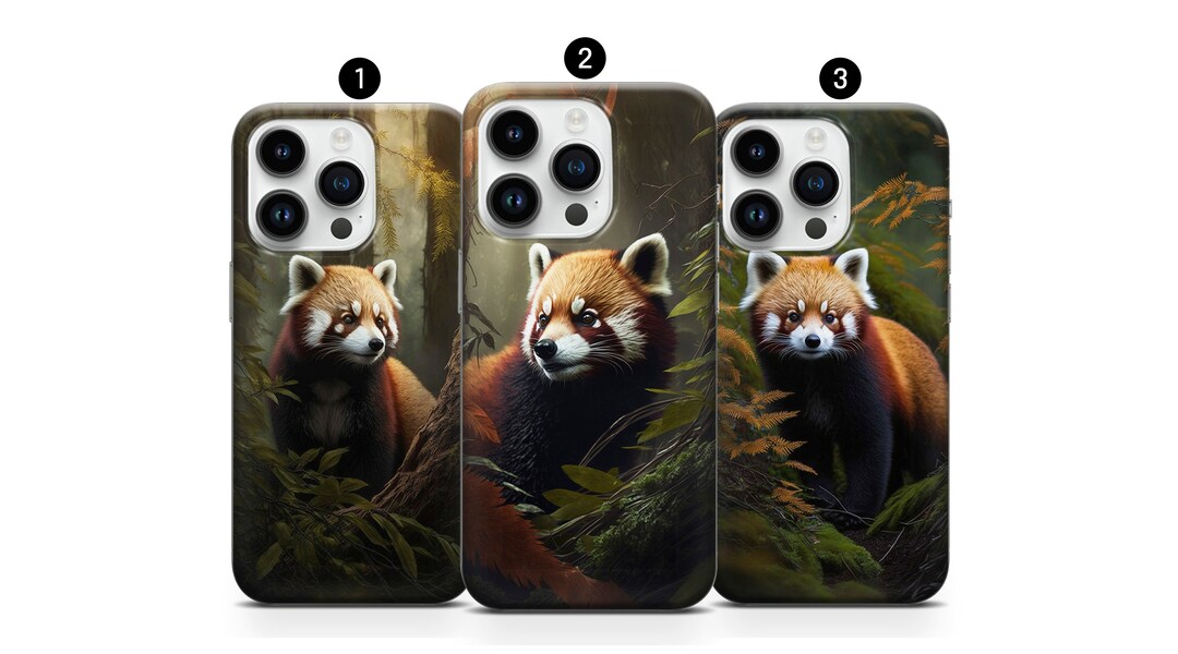 Red Panda Case, Cute Animal in Forest Magic Light Cover iPhone 15 14 ...