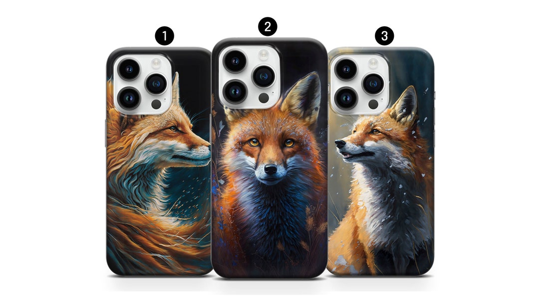 Cute Fox Case, Wild Animal Nature Aesthetic Cover iPhone 16 15 14 Pro ...