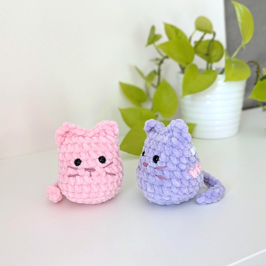 Easy No Sew Small Crochet Cat Digital PDF PATTERN Good for Beginners ...