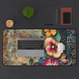 Gothic Lace Desk Mat, Christmas Gift Idea, Gamer Desk Mat, Mouse Desk ...