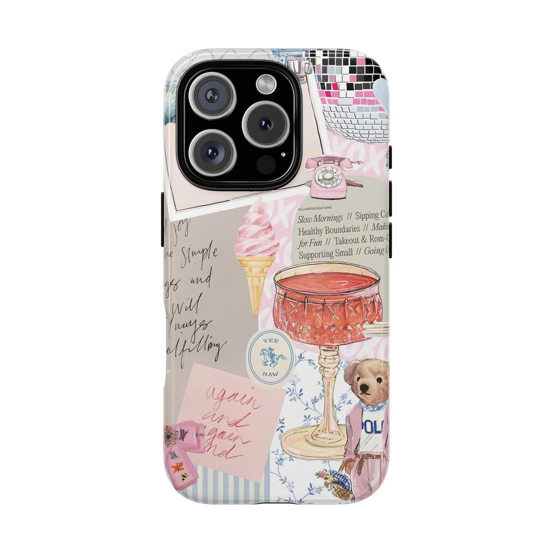 Vintage Coquette Tough With Bows and Disco Ball iPhone 16 Case ...