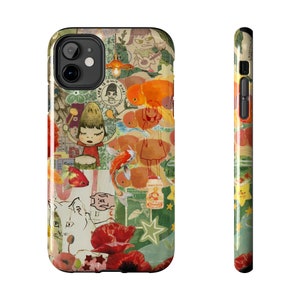 Collage Phone Case Goldfish Phone Case Red Tulip Phone Case Cat Phone ...