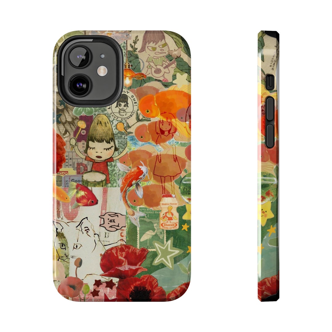 Collage Phone Case Goldfish Phone Case Red Tulip Phone Case Cat Phone ...
