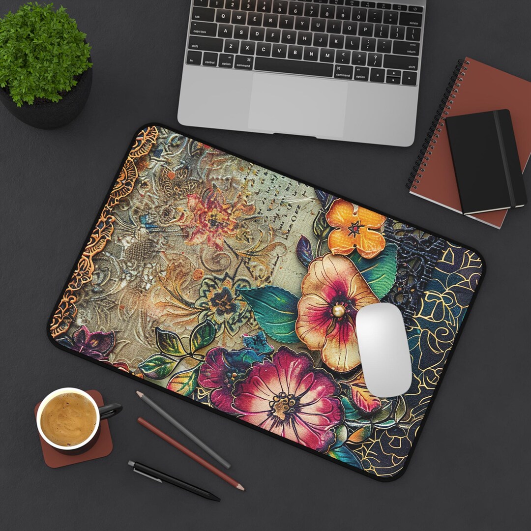 Gothic Lace Desk Mat, Christmas Gift Idea, Gamer Desk Mat, Mouse Desk ...