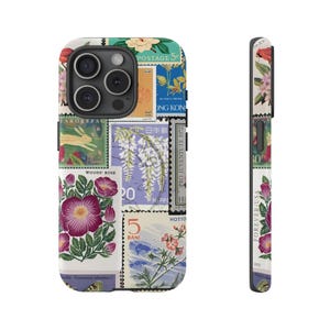 Vintage Stamps Collage iPhone 15 14 13 12 11 Pro Max 13 12 Mini Cases ...