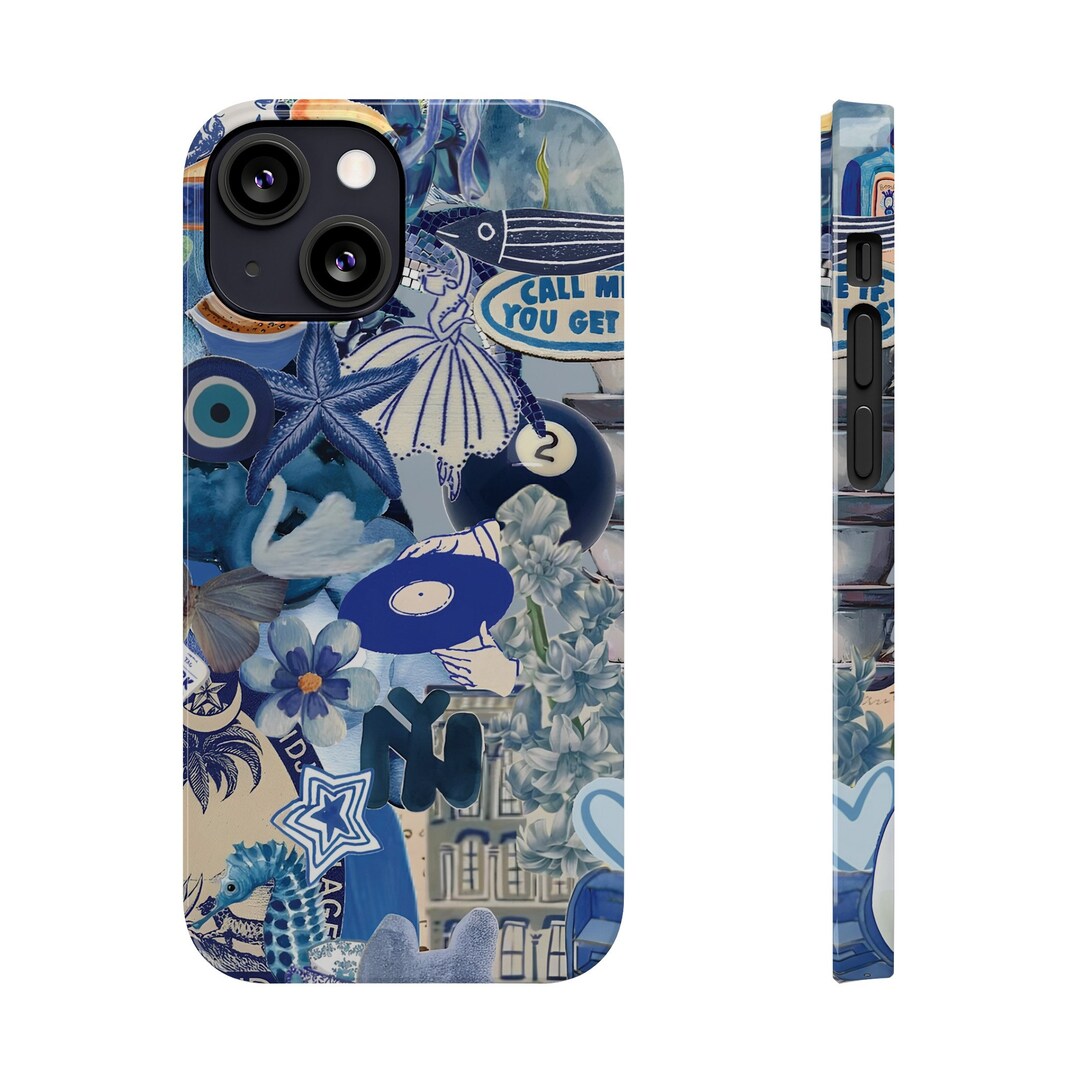 Blue Coquette 2 Ball Collage Phone Case - Etsy