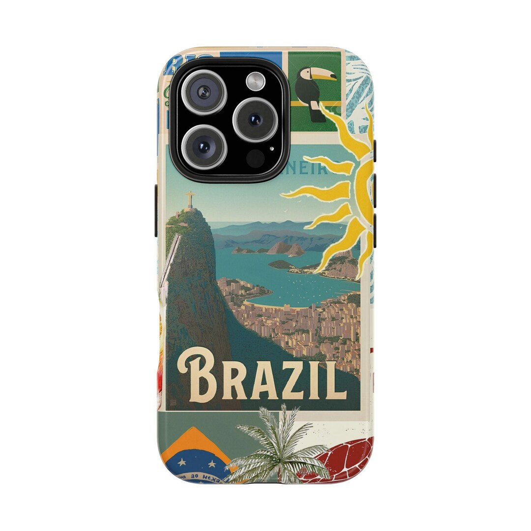 Brazil Summer Collage iPhone 16 Case, Travel Samsung S24 Case, Brazil ...