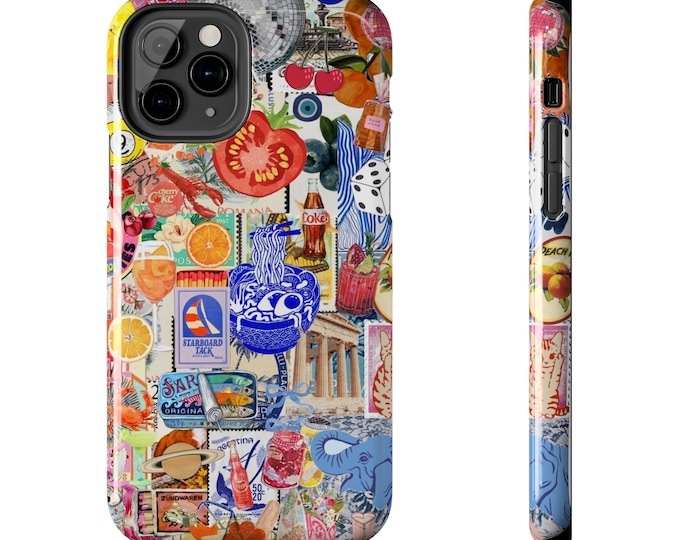 Colorful Turtles Collage iPhone 16 Pro Plus Case, Preppy Aesthetic ...