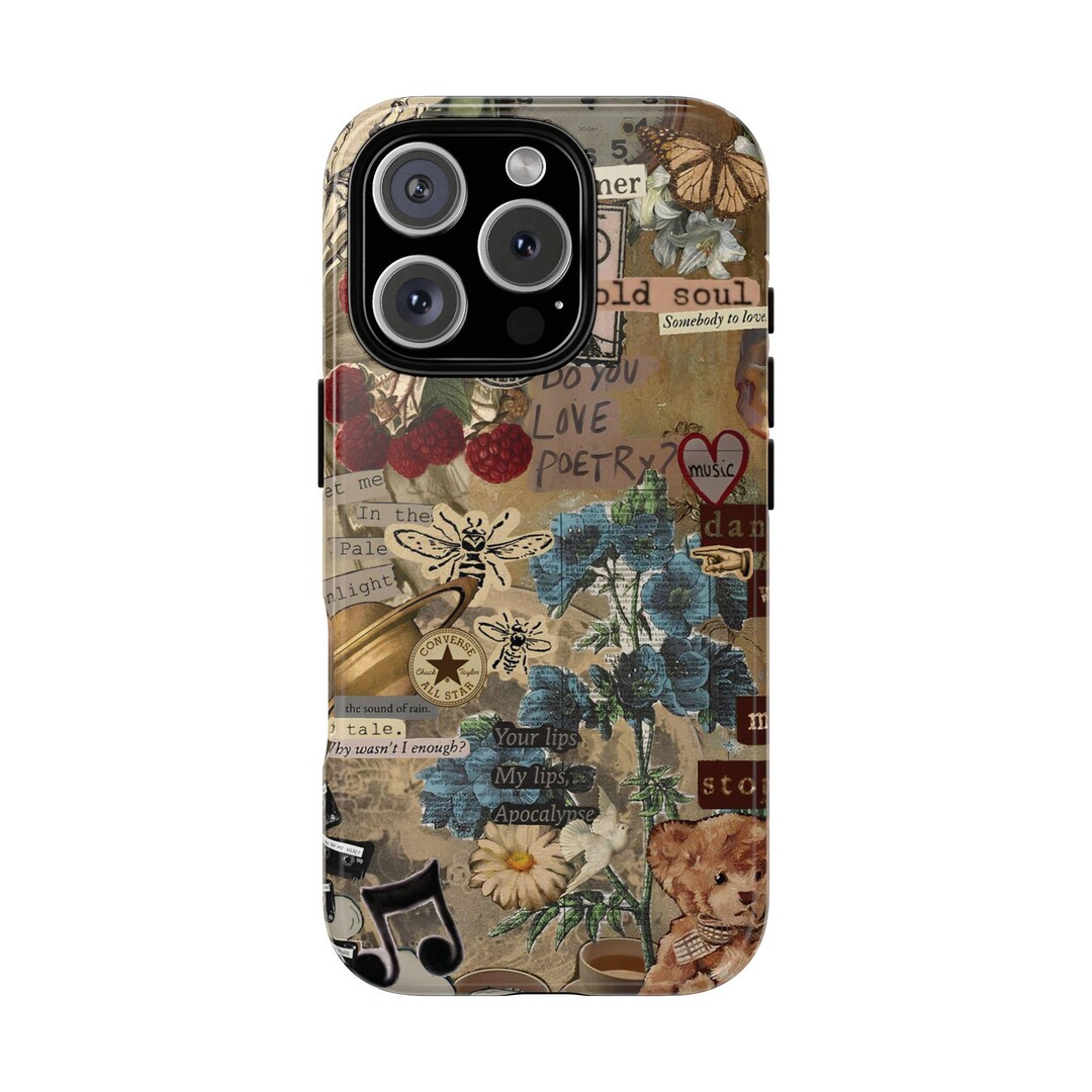 Vintage Collage Tough iPhone 16 Pro Case, Loveshackfancy Inspired ...