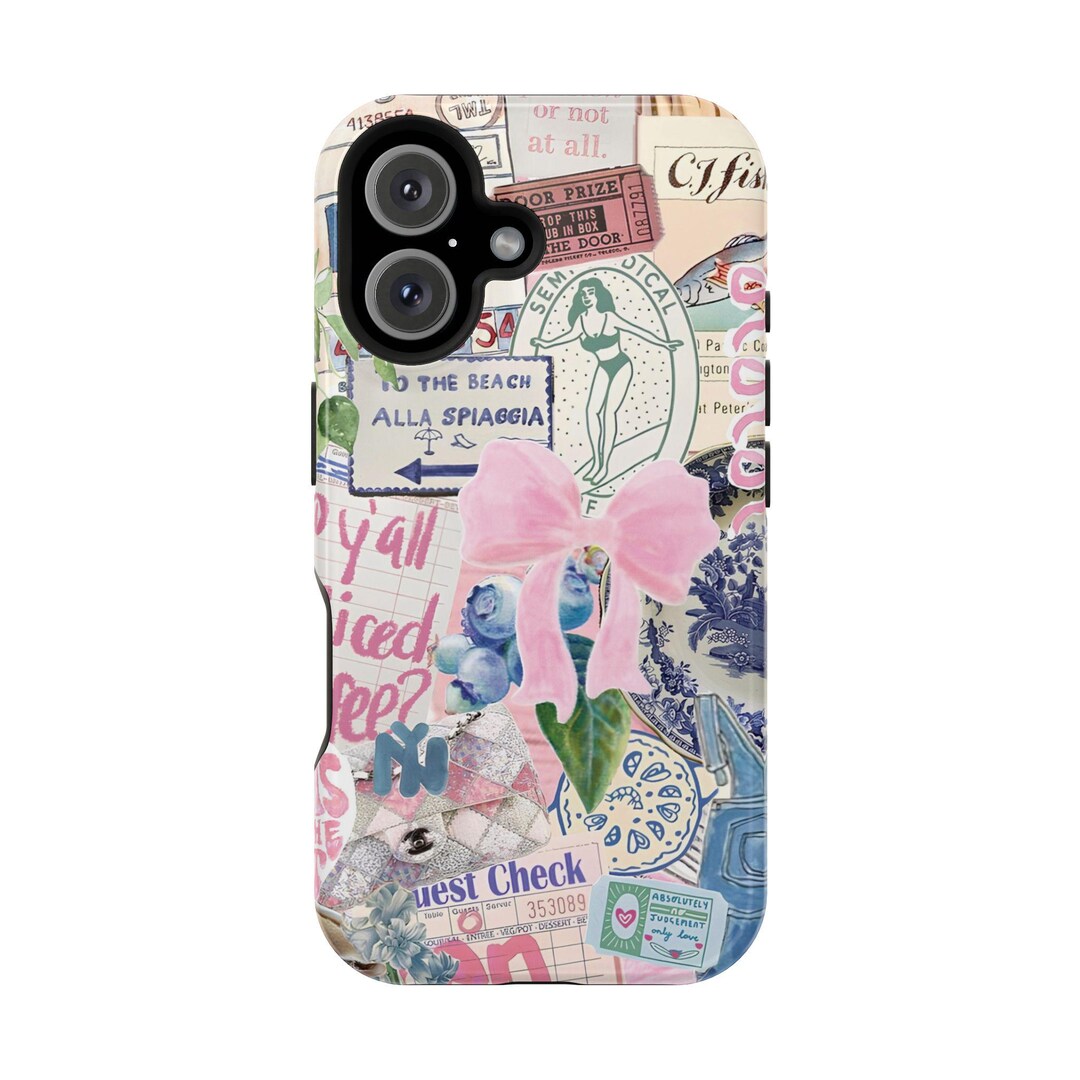 IPhone 16 Coquette Collage Phone Impact-resistant Cases, Preppy ...