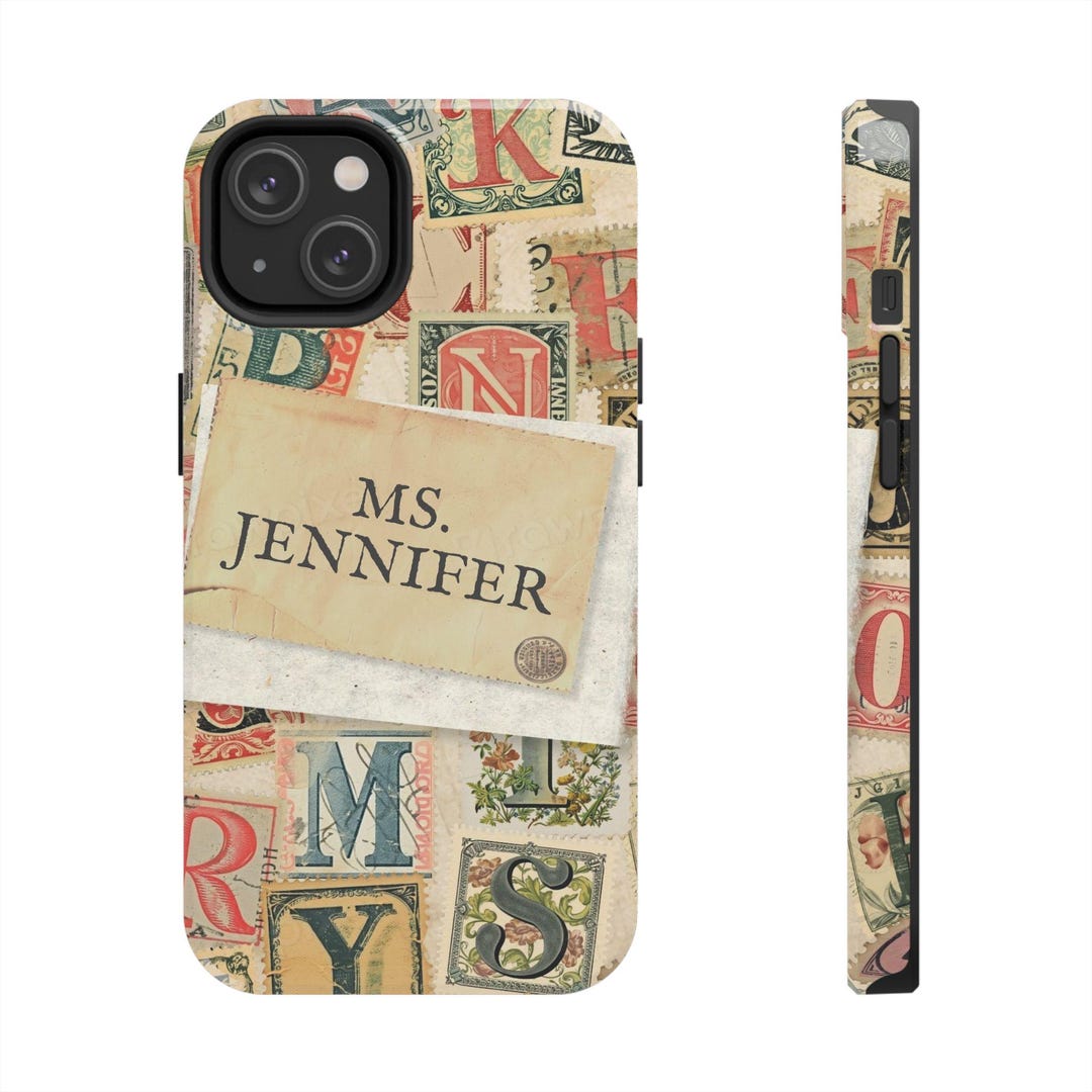Custom Vintage Stamp Phone Case, Alphabet Samsung Galaxy Cases, Back to ...