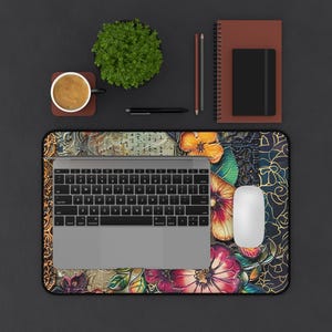 Gothic Lace Desk Mat, Christmas Gift Idea, Gamer Desk Mat, Mouse Desk ...