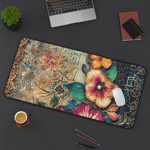 Gothic Lace Desk Mat, Christmas Gift Idea, Gamer Desk Mat, Mouse Desk ...