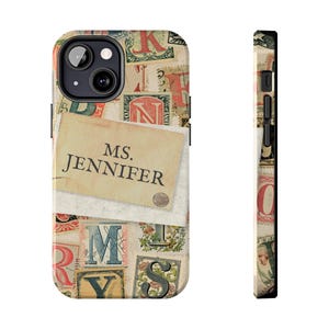 Custom Vintage Stamp Phone Case, Alphabet Samsung Galaxy Cases, Back to ...