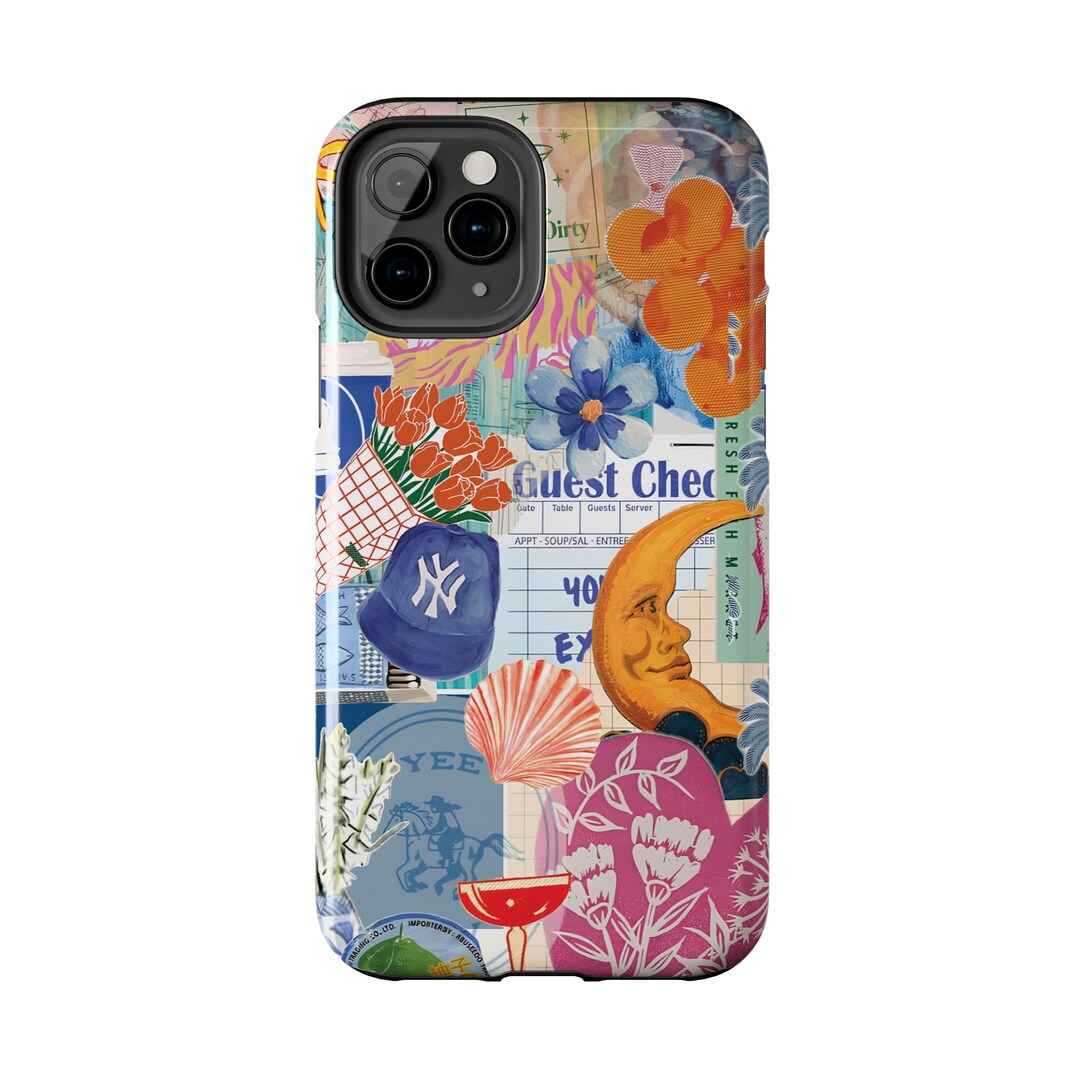NYC Coquette Colorful Collage Phone Case, Trendy Cool Phone Case ...