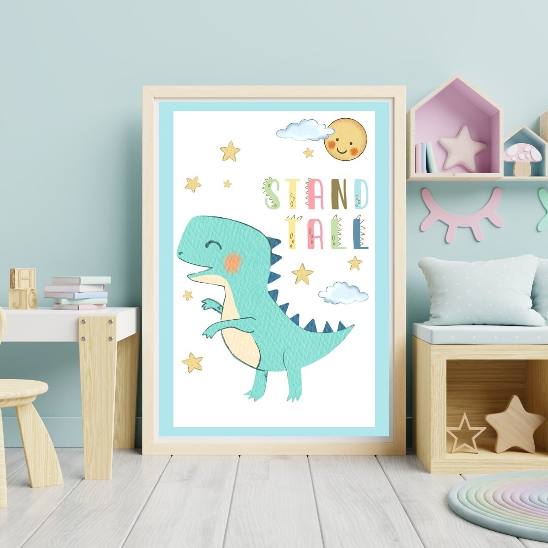 Stand Tall Printable Dinosaur Printable Dinosaurs Prints - Etsy