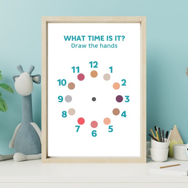 Telling Time Chart - Etsy