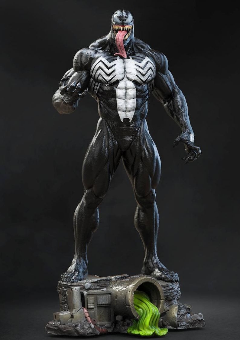 Venom 3D Figure Stl File Spiderman - STL Model for Resin Printer Figure ...