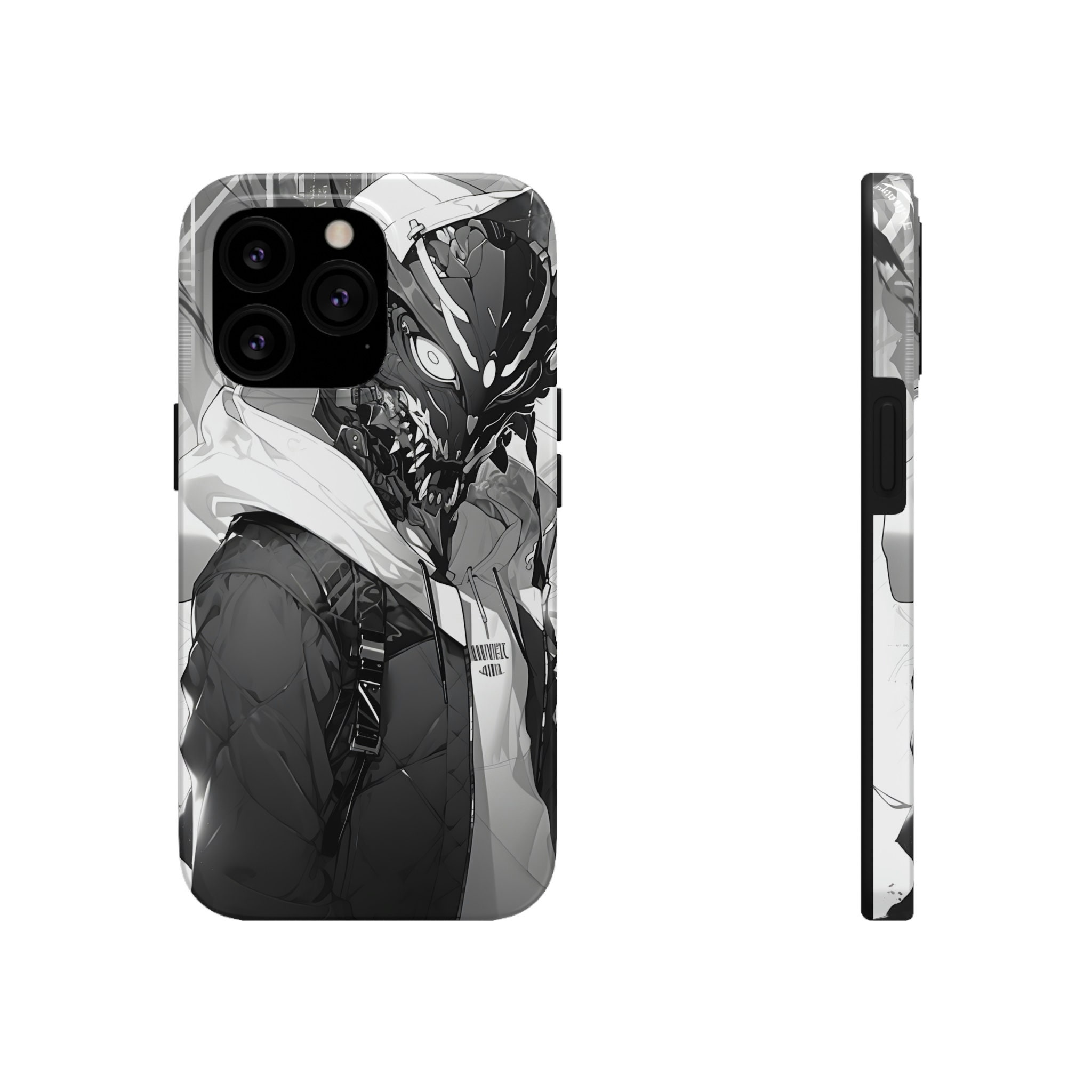 Cyberpunk Oni Mask Phone Case Anime-inspired Design Tough Phone Cases ...