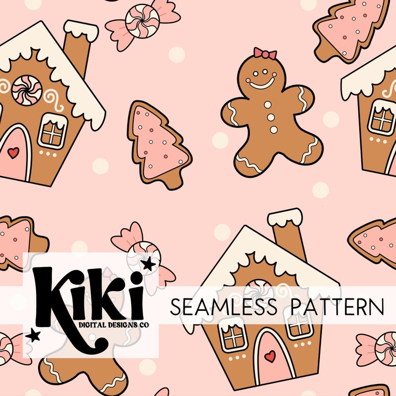 Pink Gingerbread Wallpaper - Etsy