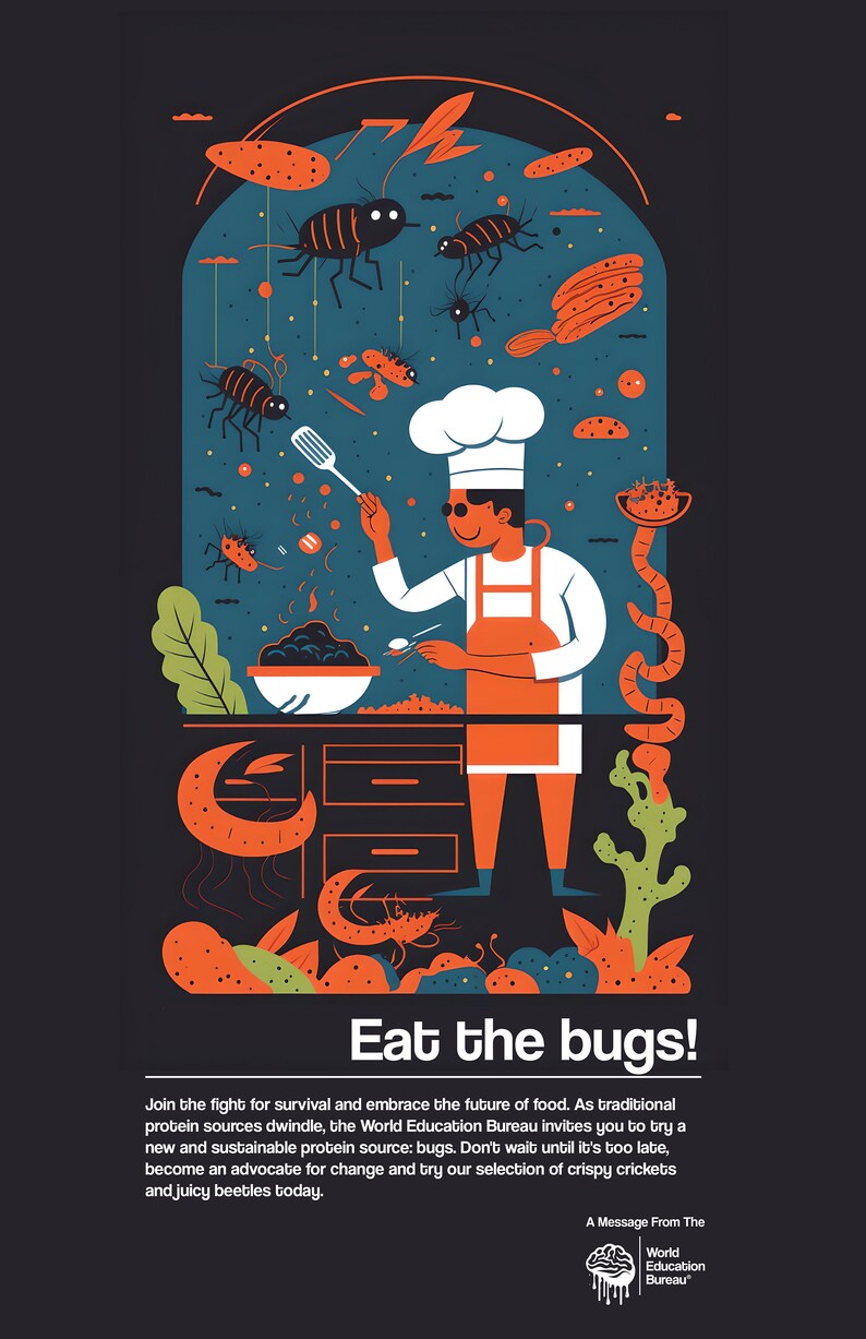 Eat the Bugs! | World Education Bureau | Modern Art | Propaganda Series ...