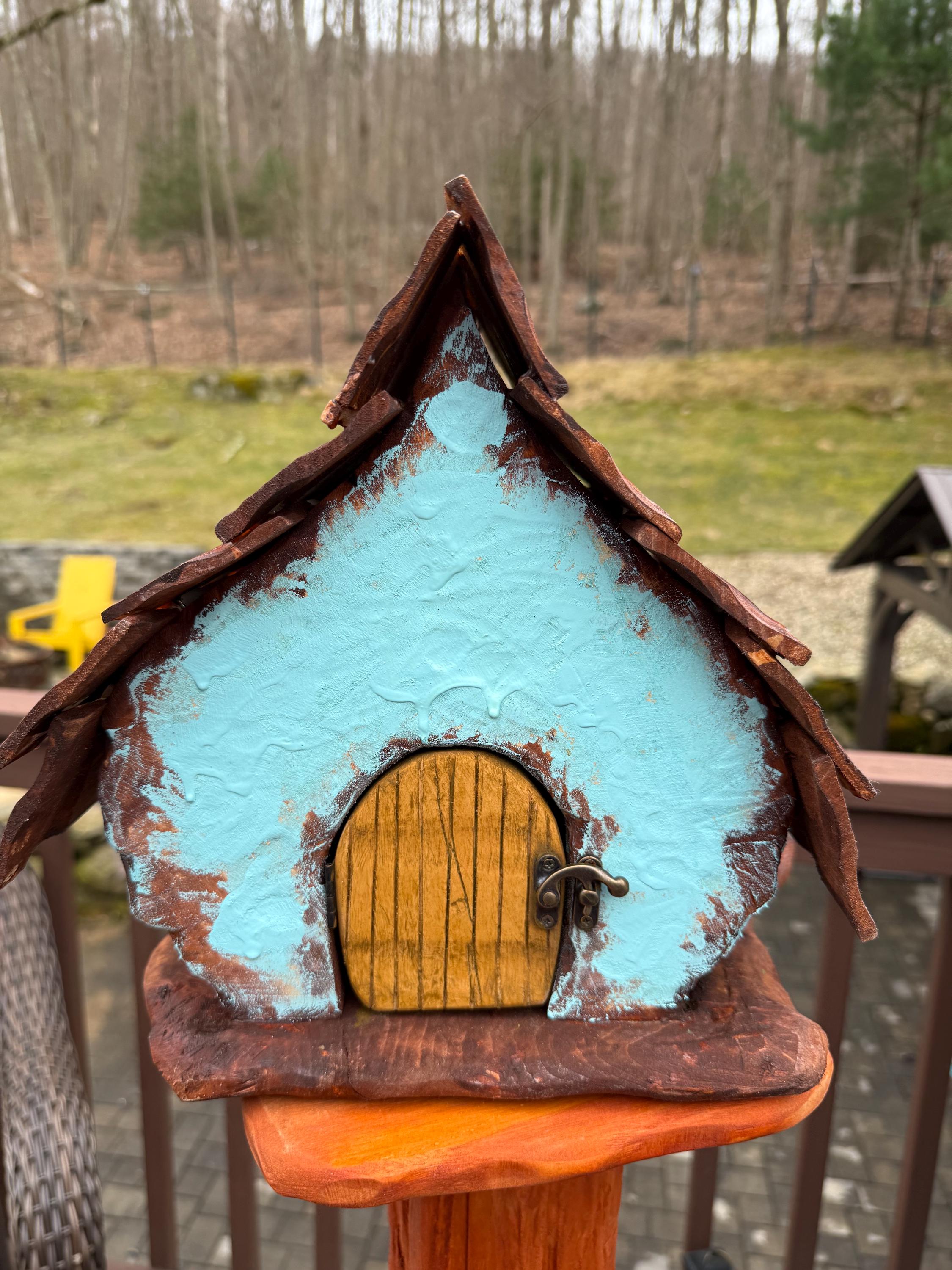 Handmade Solid Wood Custom Bird House - Mushroom House - Etsy