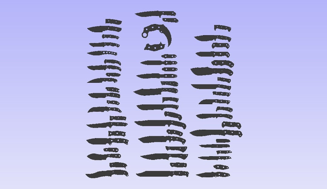 Blade Knife DXF File for Laser, 31 Digital Files, Waterjet, and Plasma Cutting - Etsy